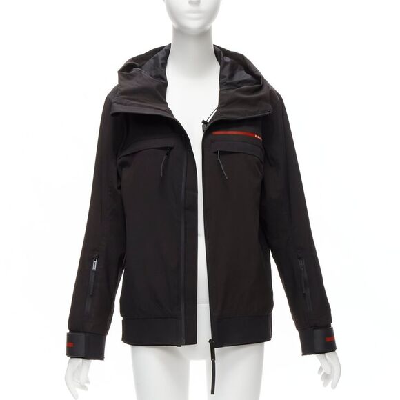 Prada | Jackets & Coats | Prada Linea Rossa Nylon Red Logo Technical ...